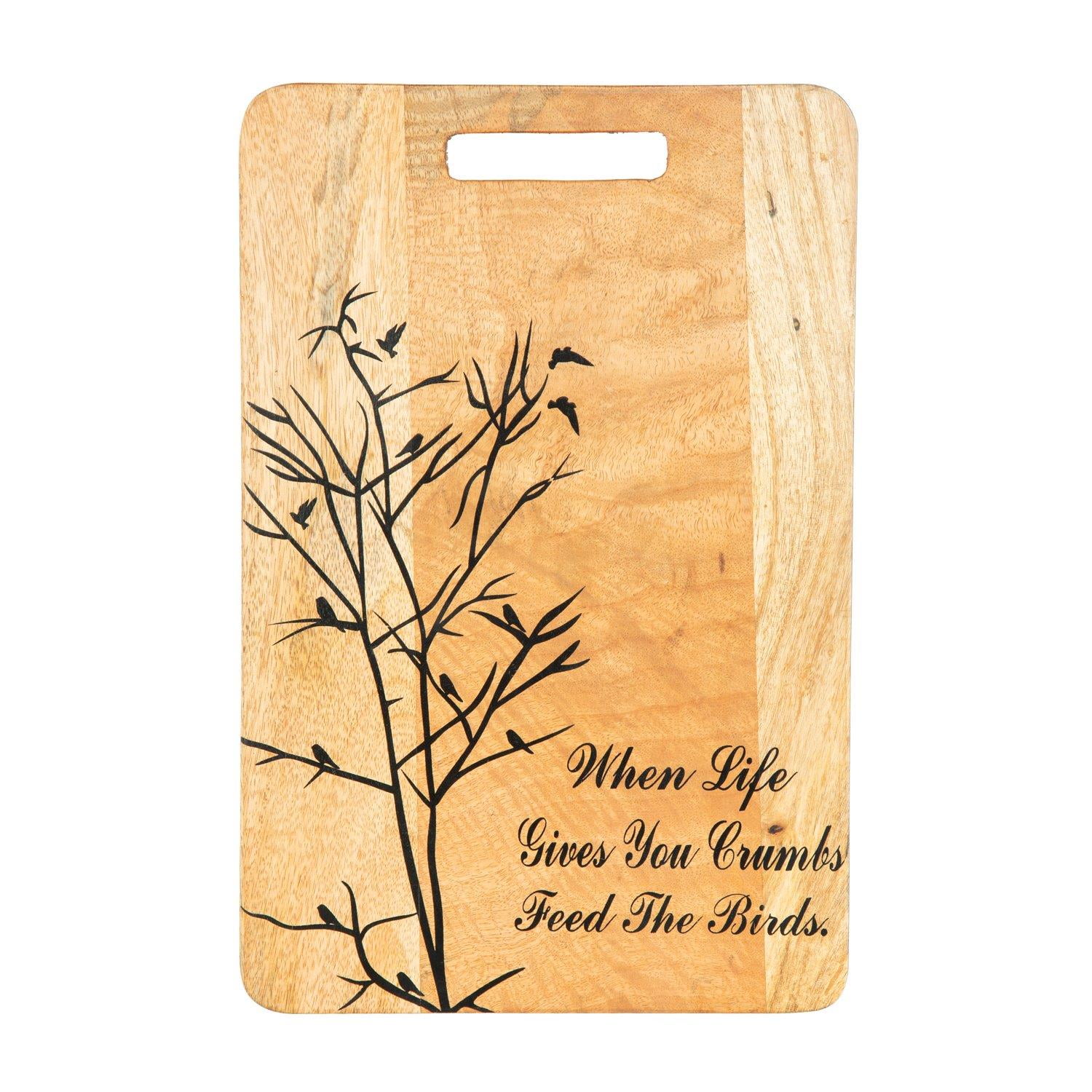 15" Wood Cutting Board with Tree Design & Messaging - Walmart.com