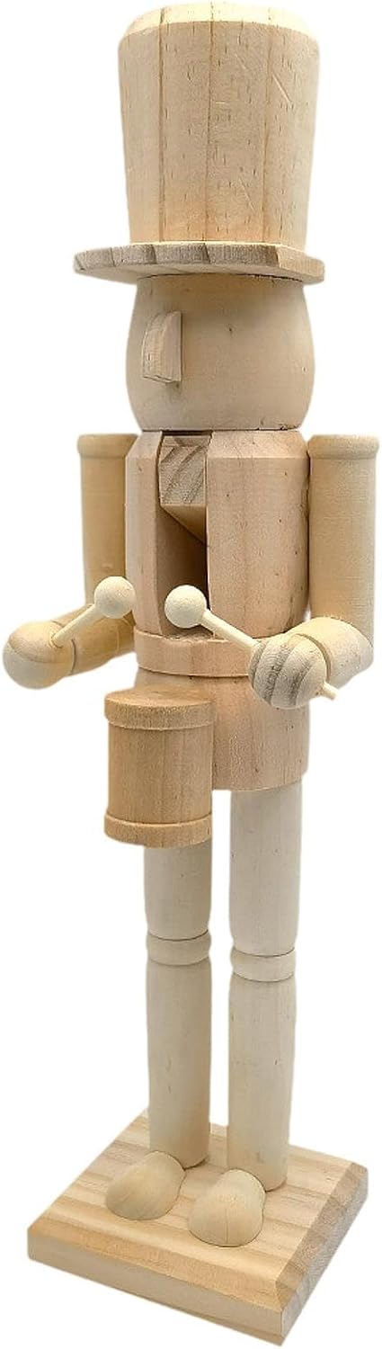15" Wooden Nutcrackers Unpainted Unfinished Paintable Wooden Christmas ...