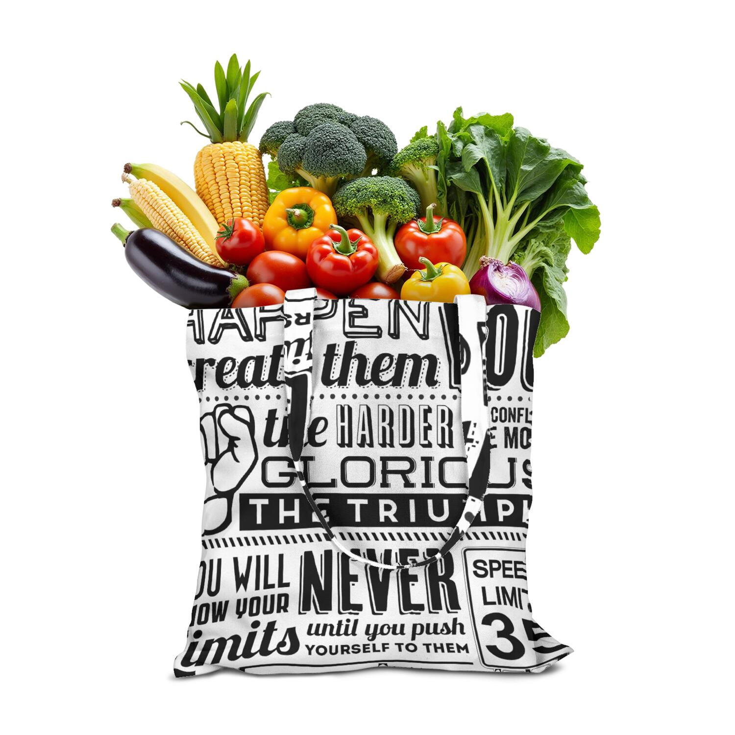 15" X 16" Easter Canvas Tote Bag with Inner Pocket, Reusable Egg Hunt ...