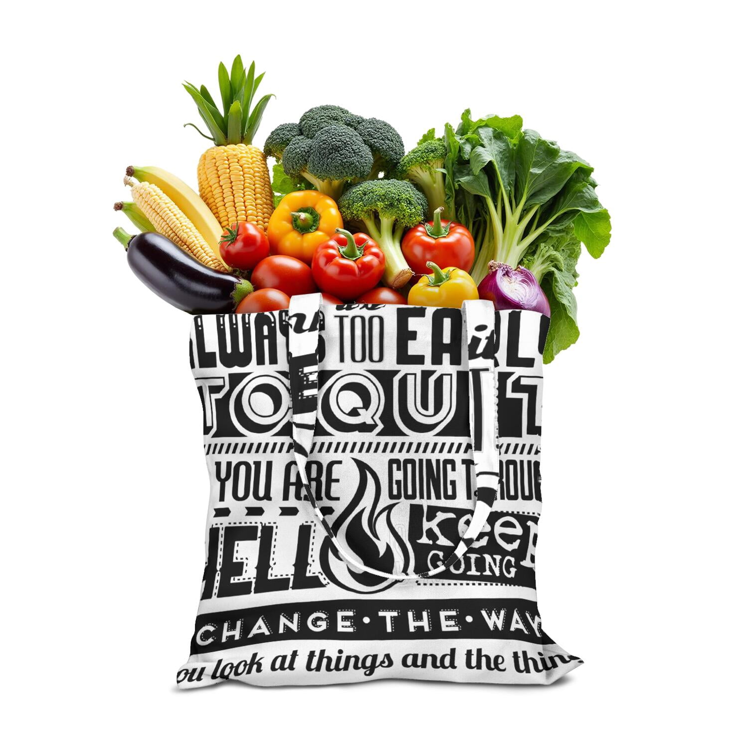 15" X 16" Easter Canvas Tote Bag with Inner Pocket, Reusable Egg Hunt ...