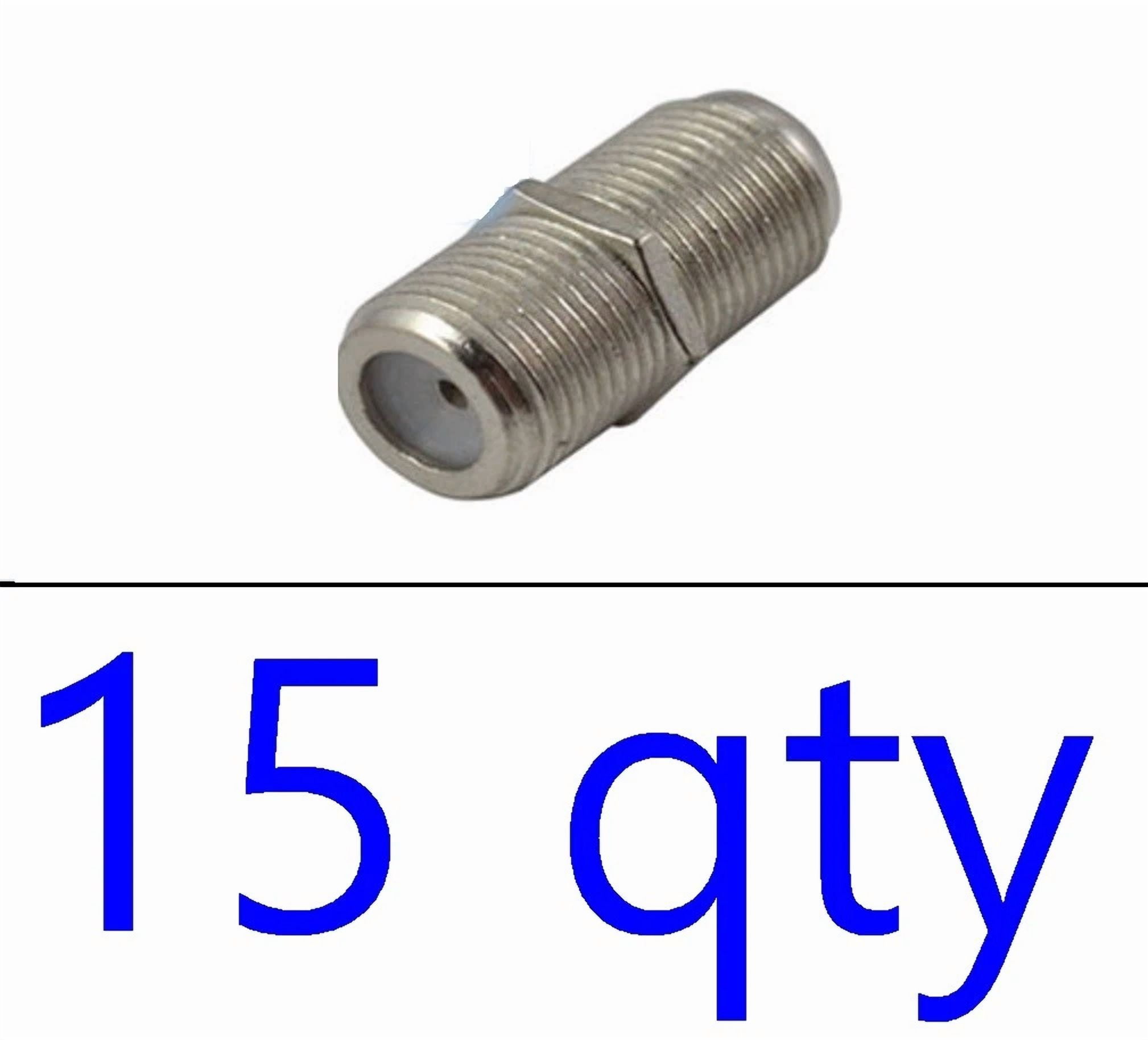 15 X Cable F81 Coax Barrel Splice F Type Female Adapter Rg6 Rg59 ...