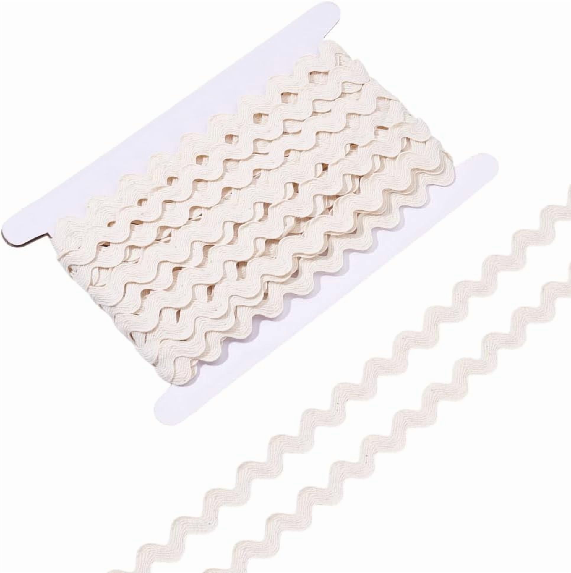 15 Yards Bending Fringe Trim 3/8 inch Zig Zag Cotton Trim Woven Fabric ...