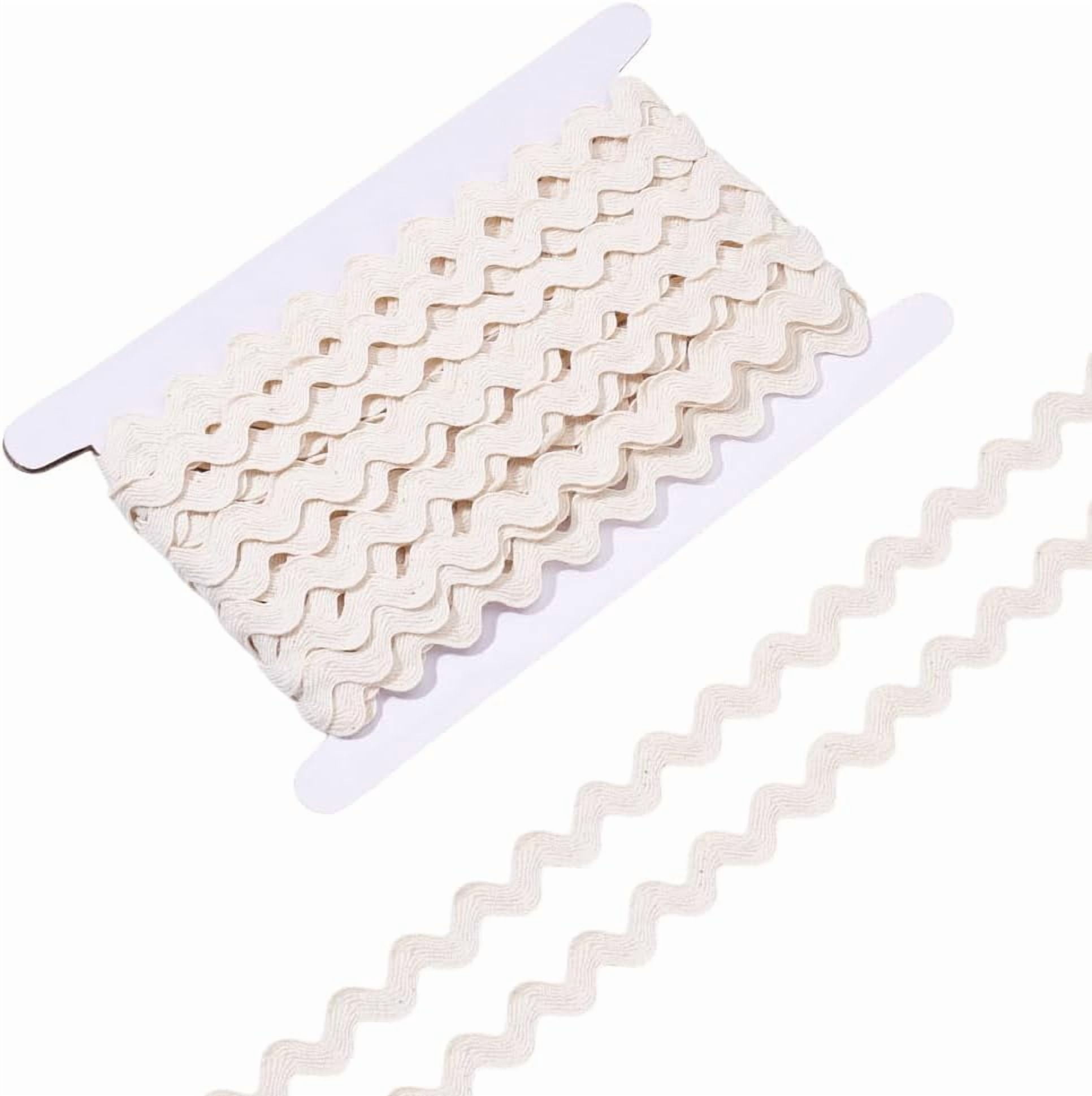 15 Yards Bending Fringe Trim 3/8 inch Zig Zag Cotton Trim Woven Fabric ...