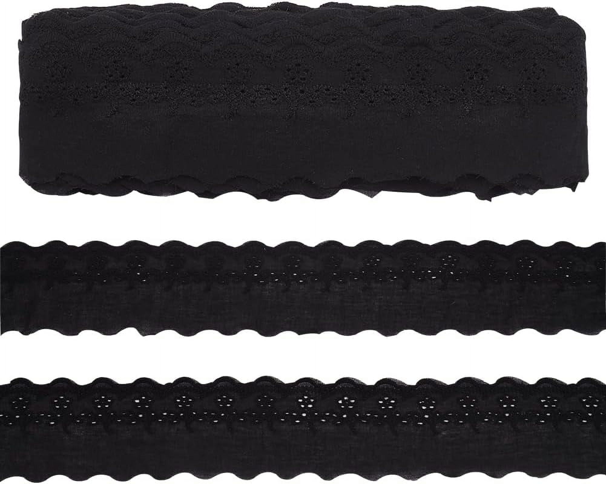 15 Yards Cotton Embroidery Hollow Flower Lace Trim Wavy Edge Lace ...