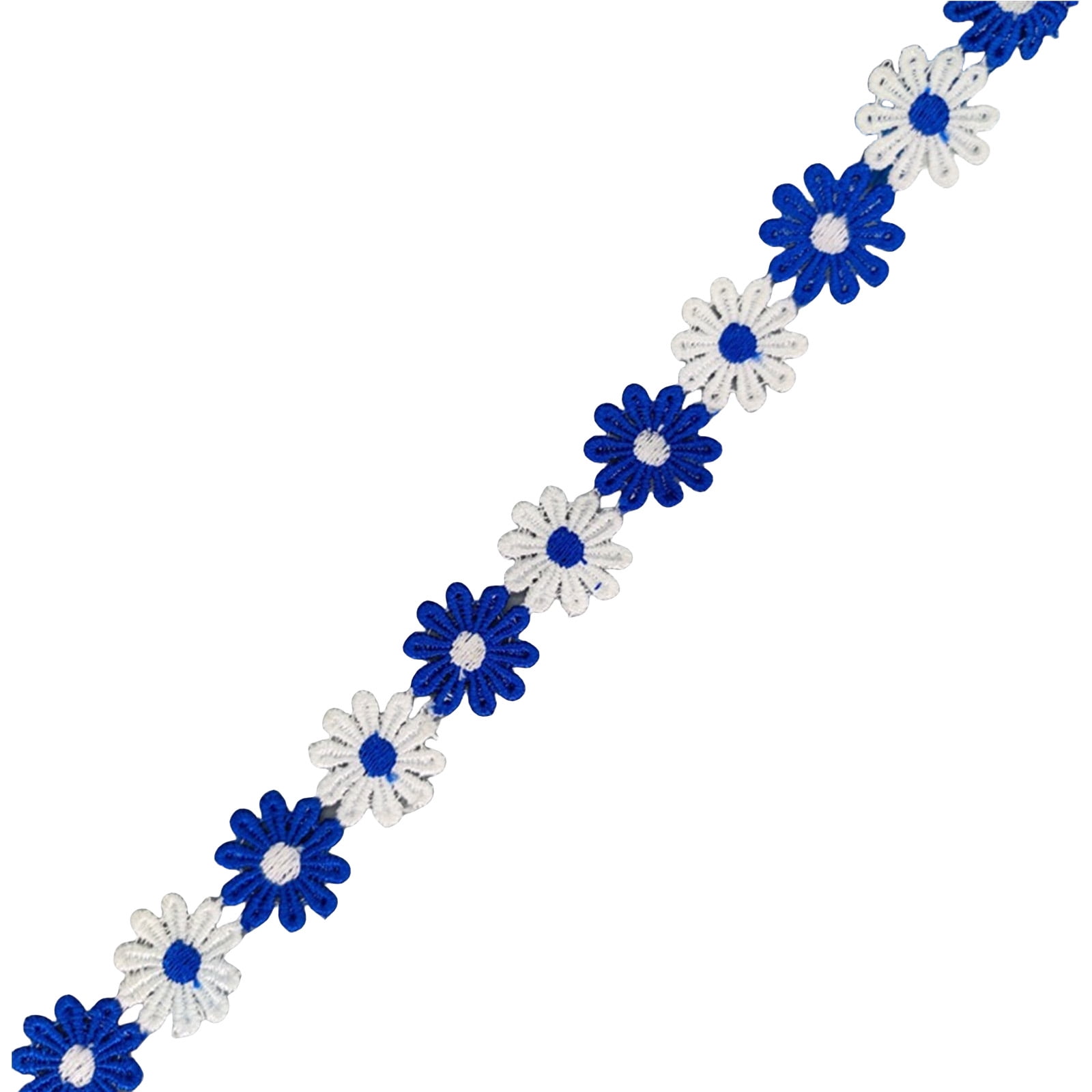 15 Yards Flower Embroidered Lace Trim 25mm Wide Embroidered Applique ...