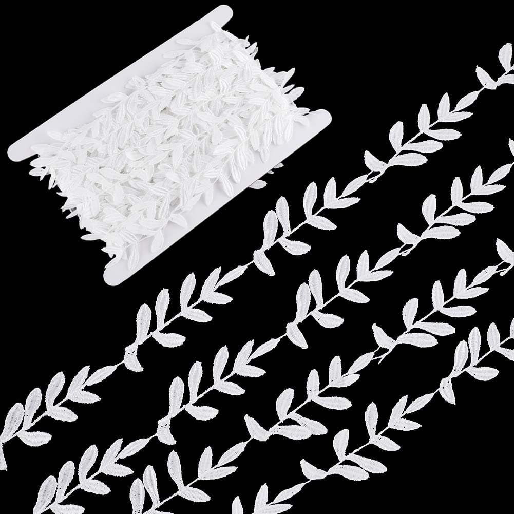 15 Yards Lace Embroidery Polyester Ribbons Costume Accessories Leaf ...