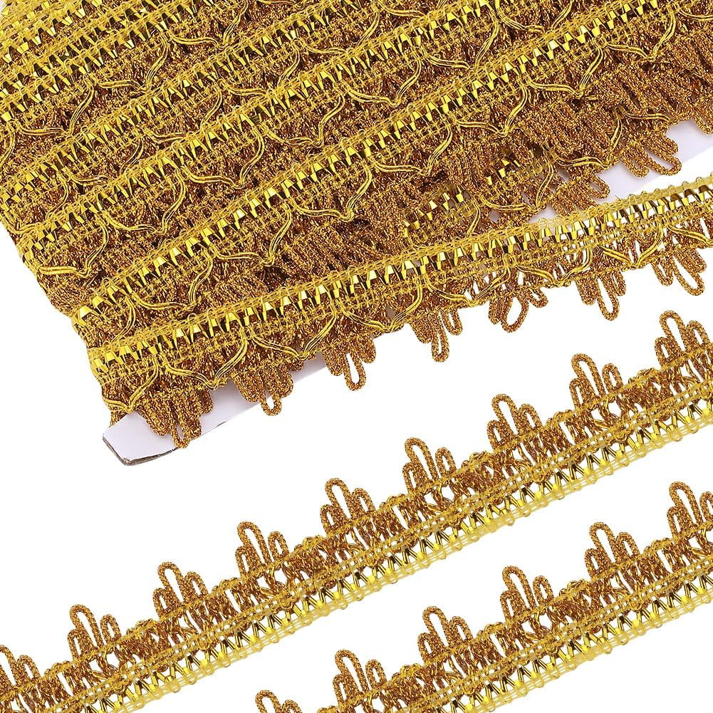 15 Yards Metallic Braid Trim Gold Gimp Embroidery Lace Trim Decorative ...
