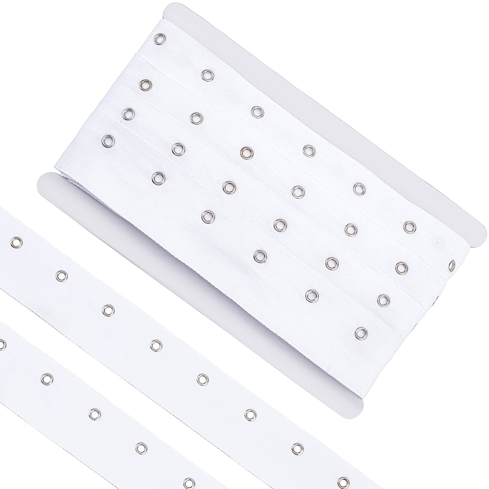 15 Yards White Grommet Eyelet Twill Tape 1.54 Inch Metal Eyelet Ring ...