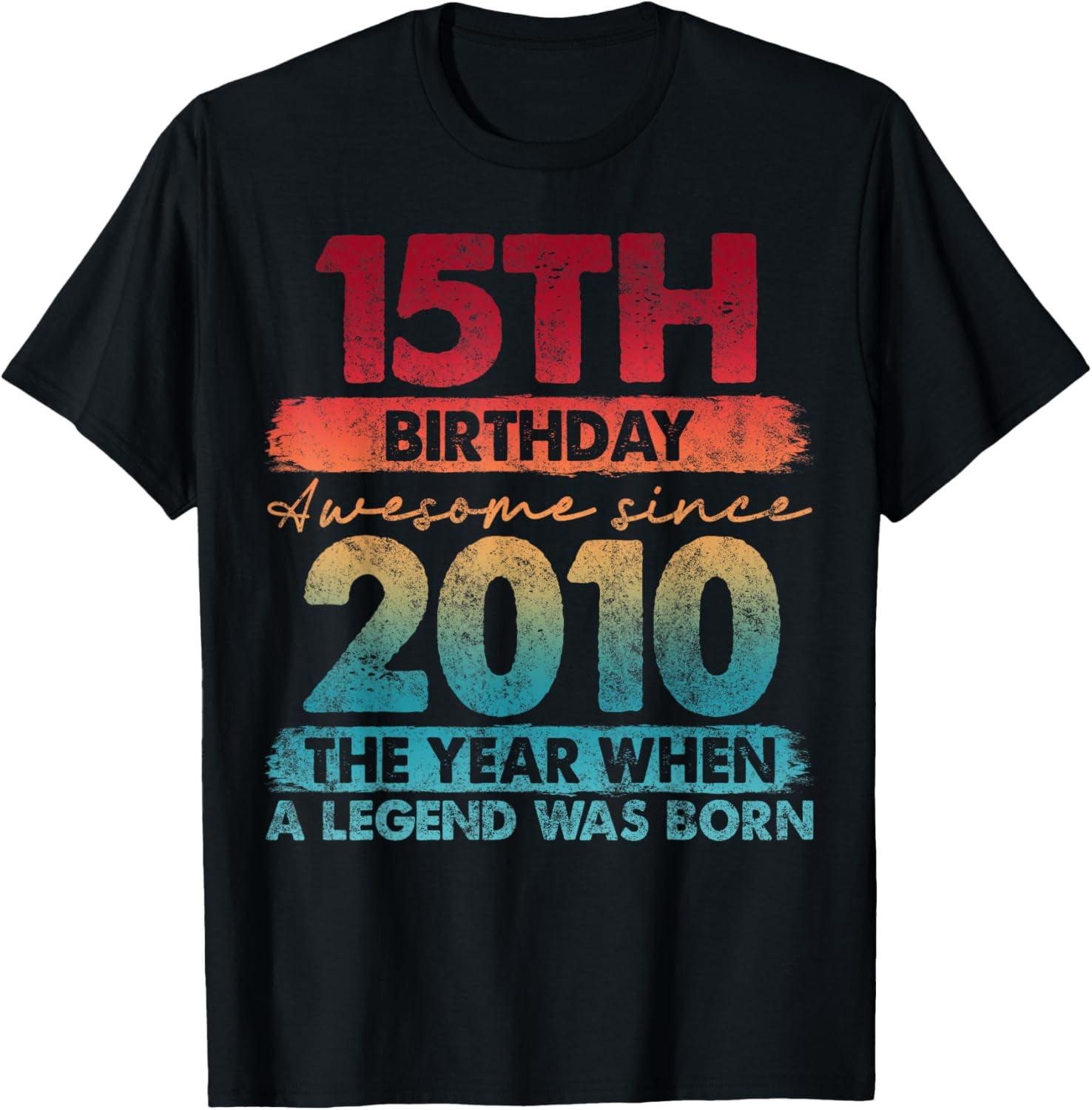 15 Year Old Gifts Vintage 2010 Limited Edition 15th Birthday T-Shirt ...