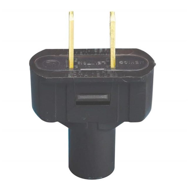 15 amp & 125V Non-Grounding Flat Plug, Black - Walmart Business Supplies