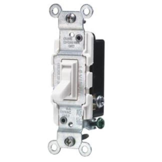 15 amps Three Pole 3-Way protective Treated Toggle Switch, White ...