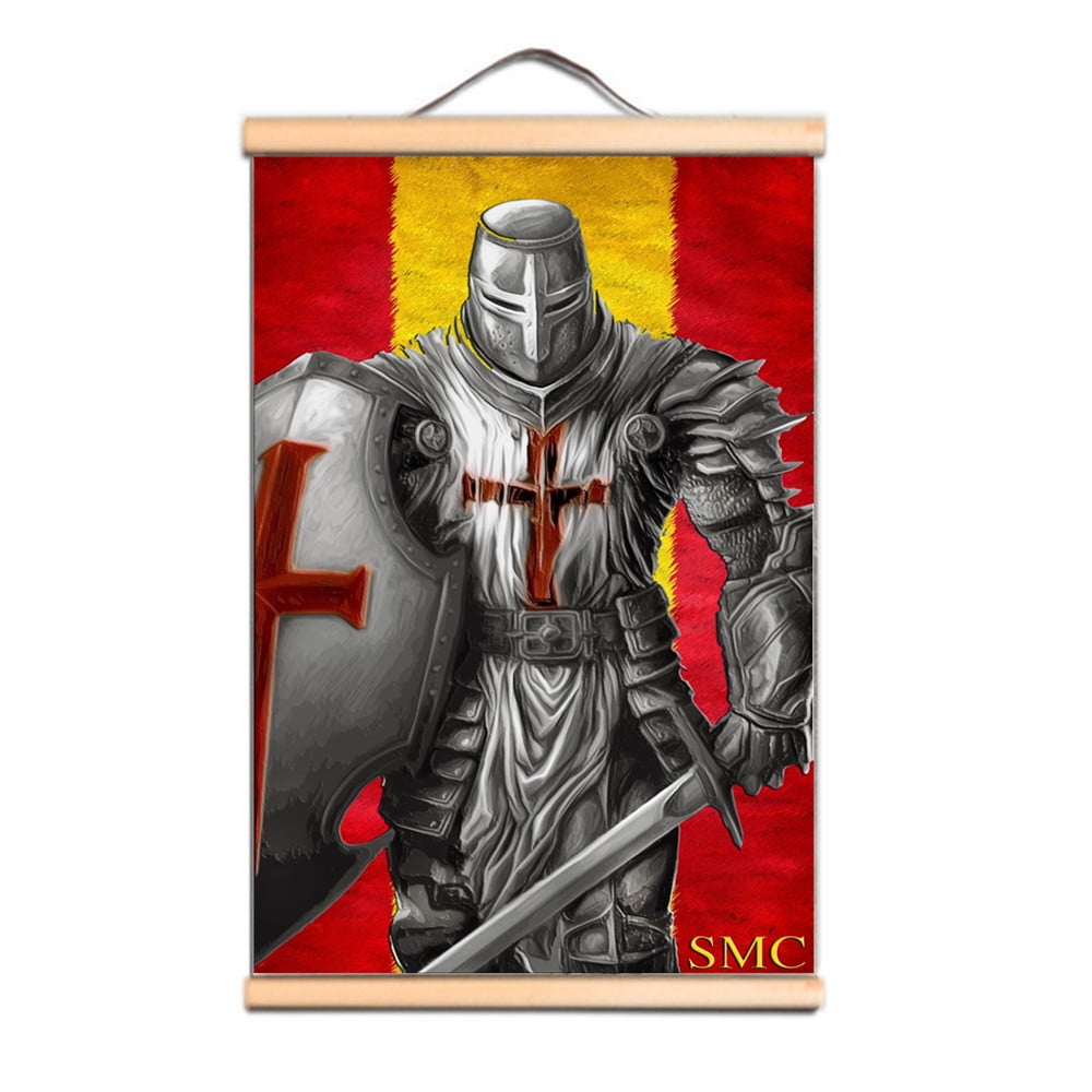 Knights Templar Wall Hanging Flag Banner Vintage Room Office Wall ...