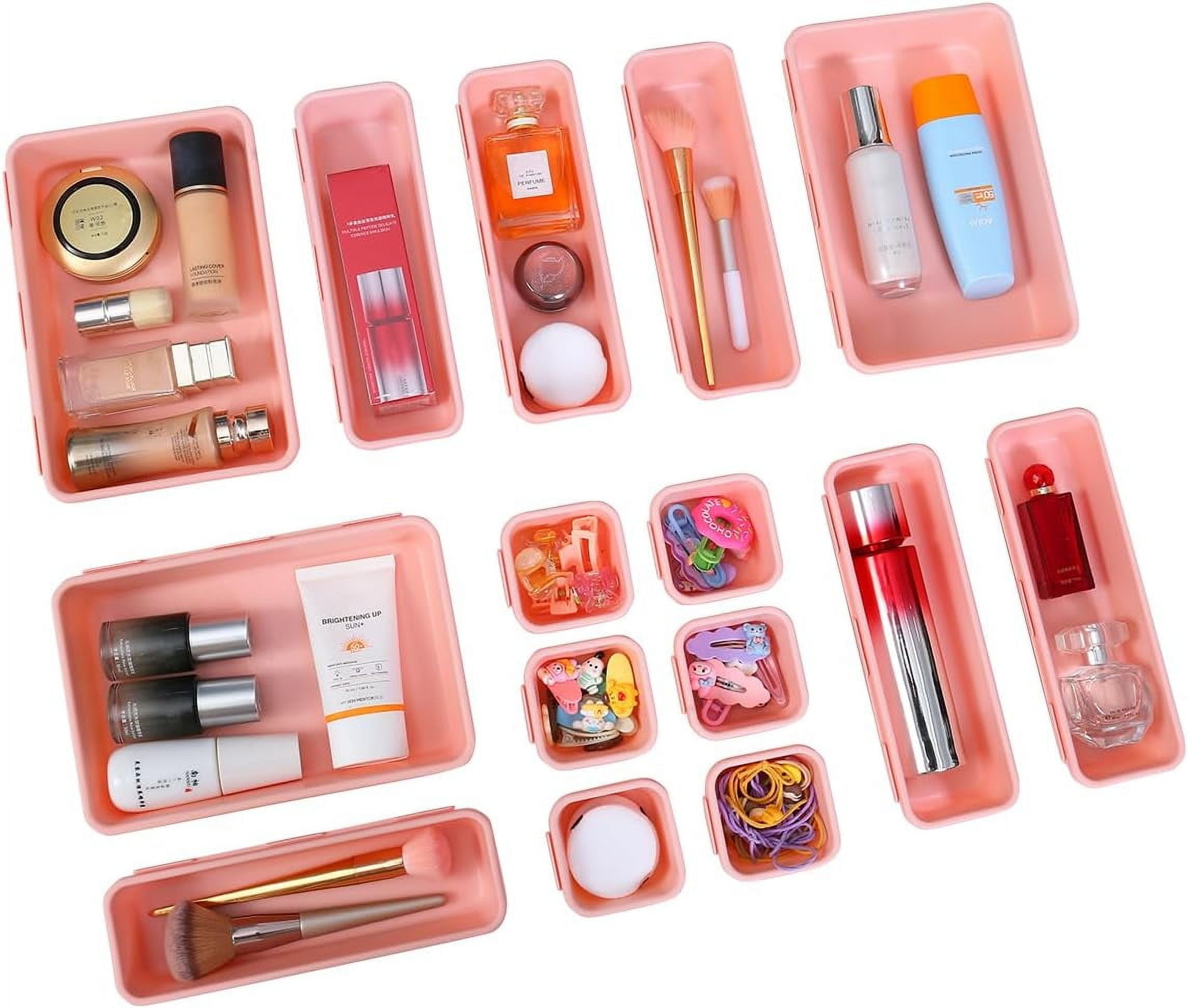 15 count Interlocking Desk Drawer Organizer Separator for Office ...