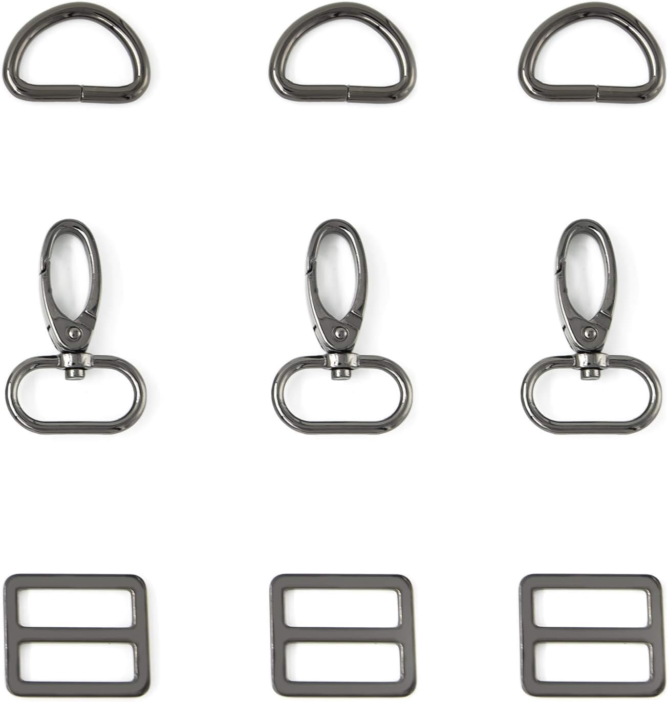 15 count Swivel Snaps Hooks with D Rings and Tri-Glides Slide Buckles ...