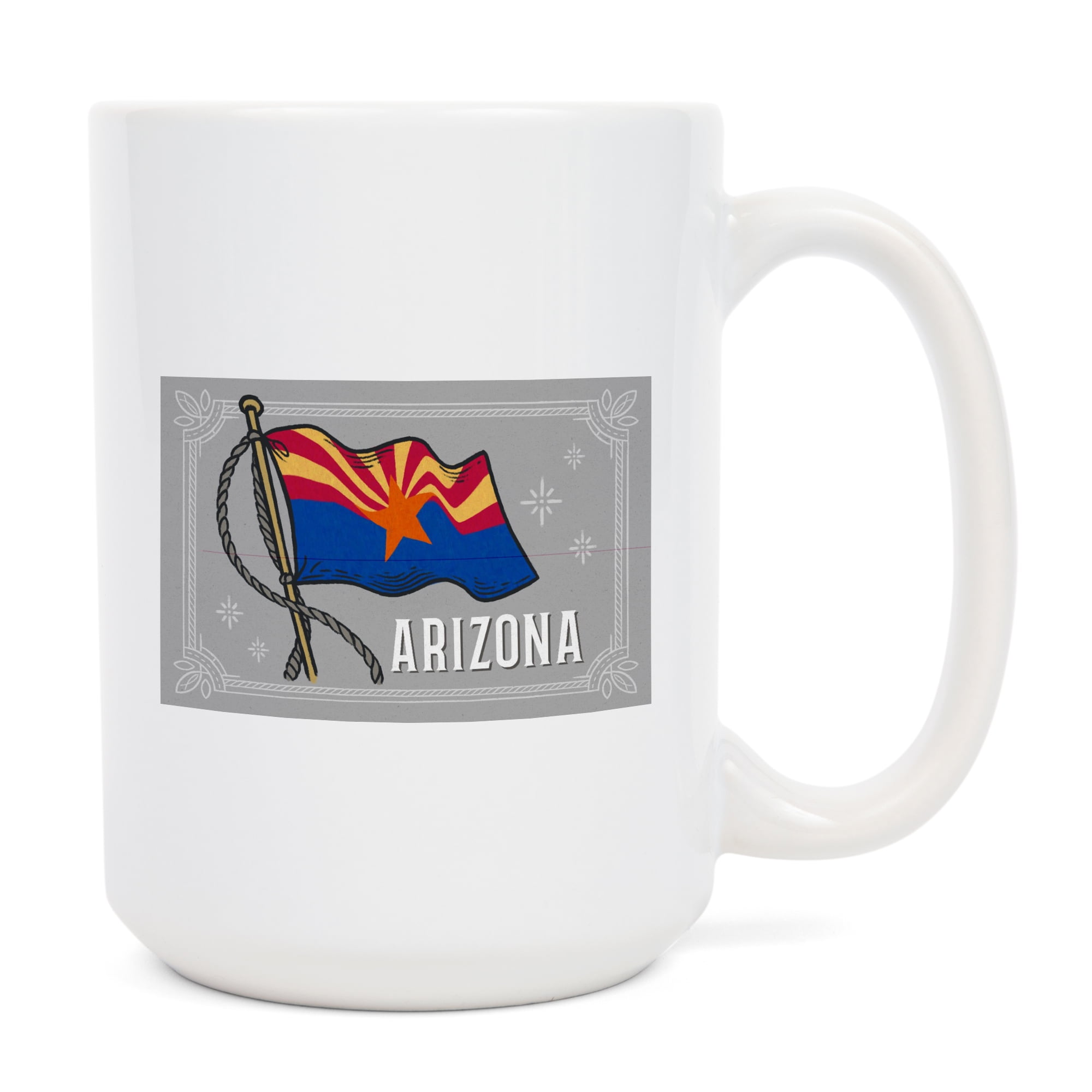 15 fl oz Ceramic Mug, Arizona, Waving State Flag, State Series ...