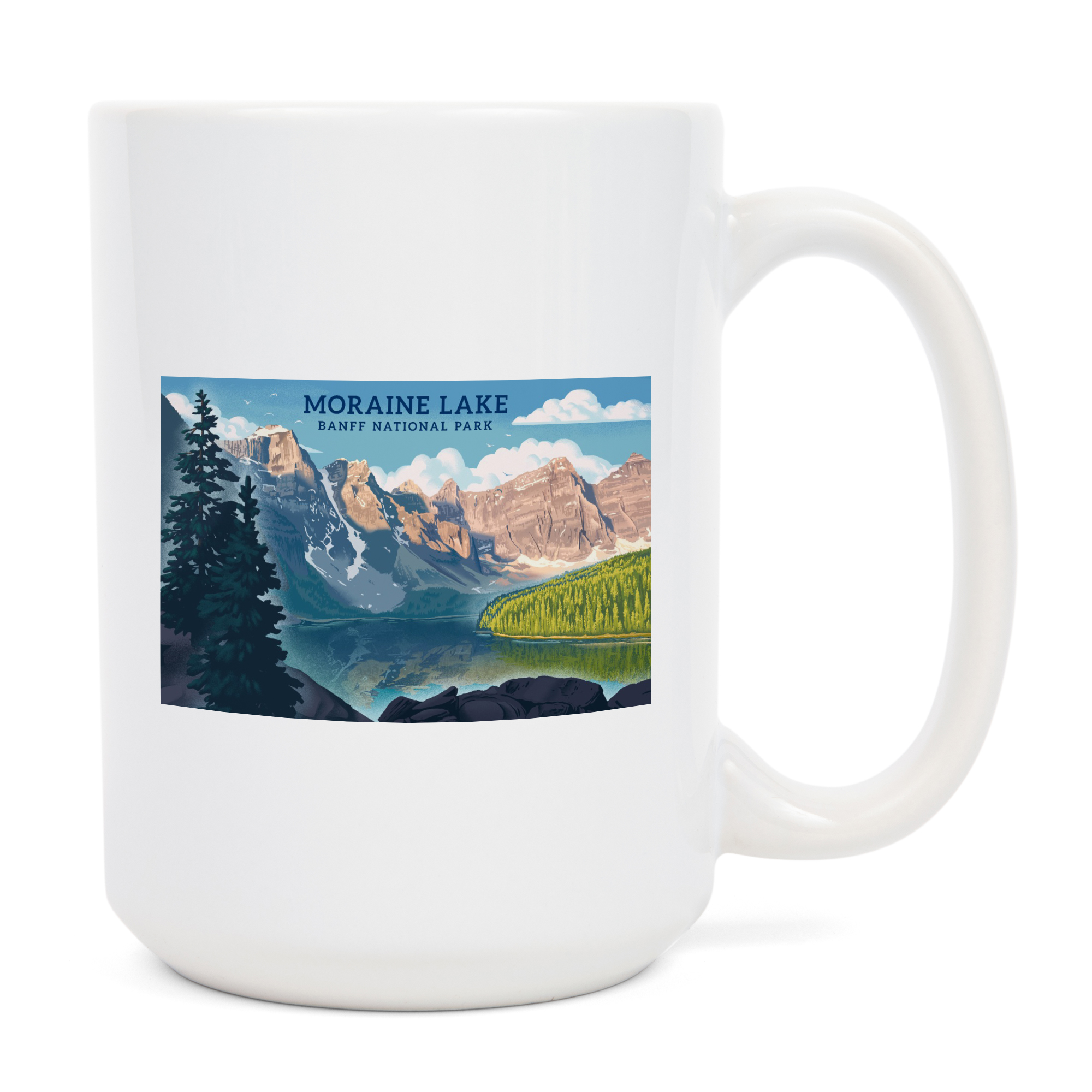 15 fl oz Ceramic Mug, Banff National Park, Canada, Moraine Lake ...