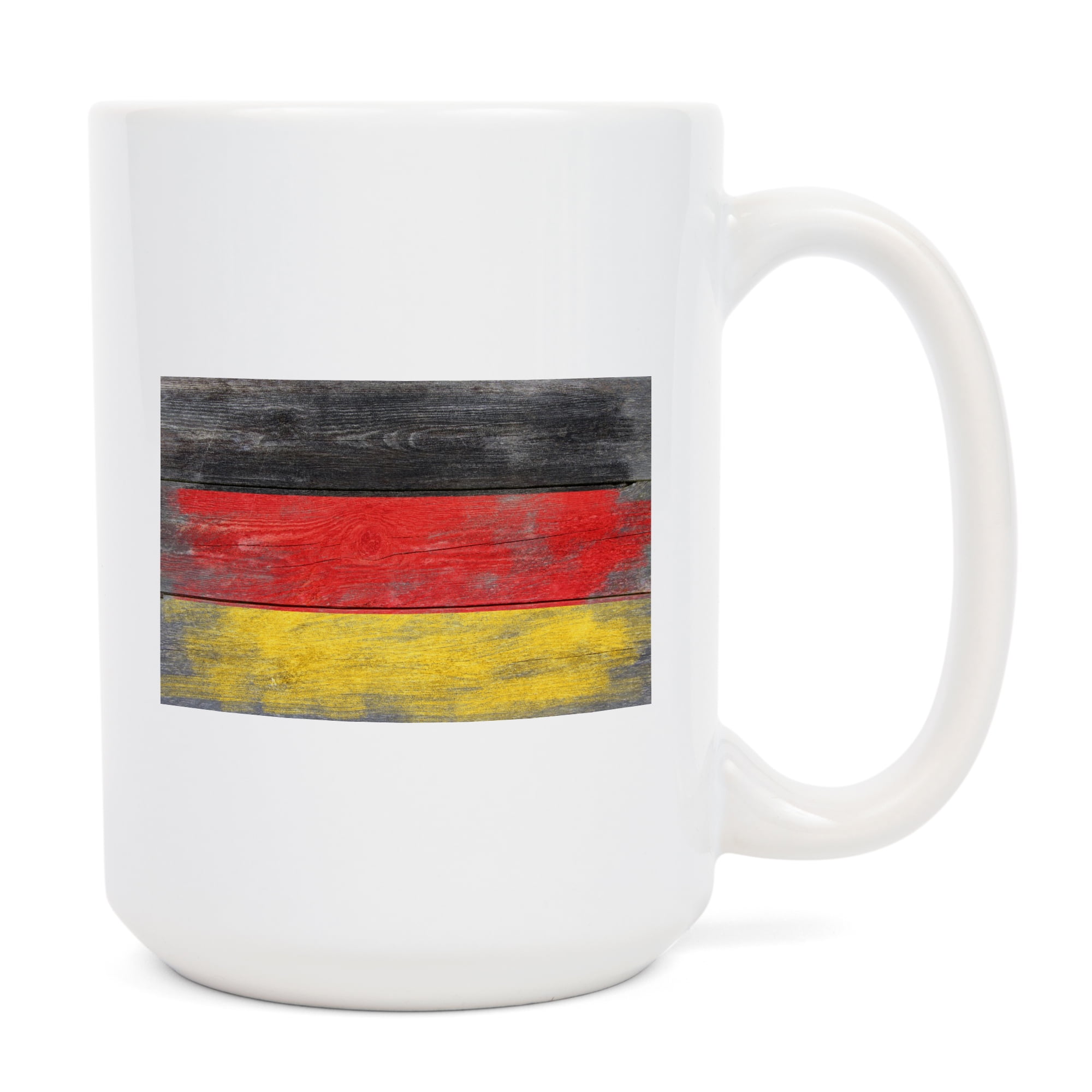 15 fl oz Ceramic Mug, Rustic Germany Country Flag, Dishwasher ...