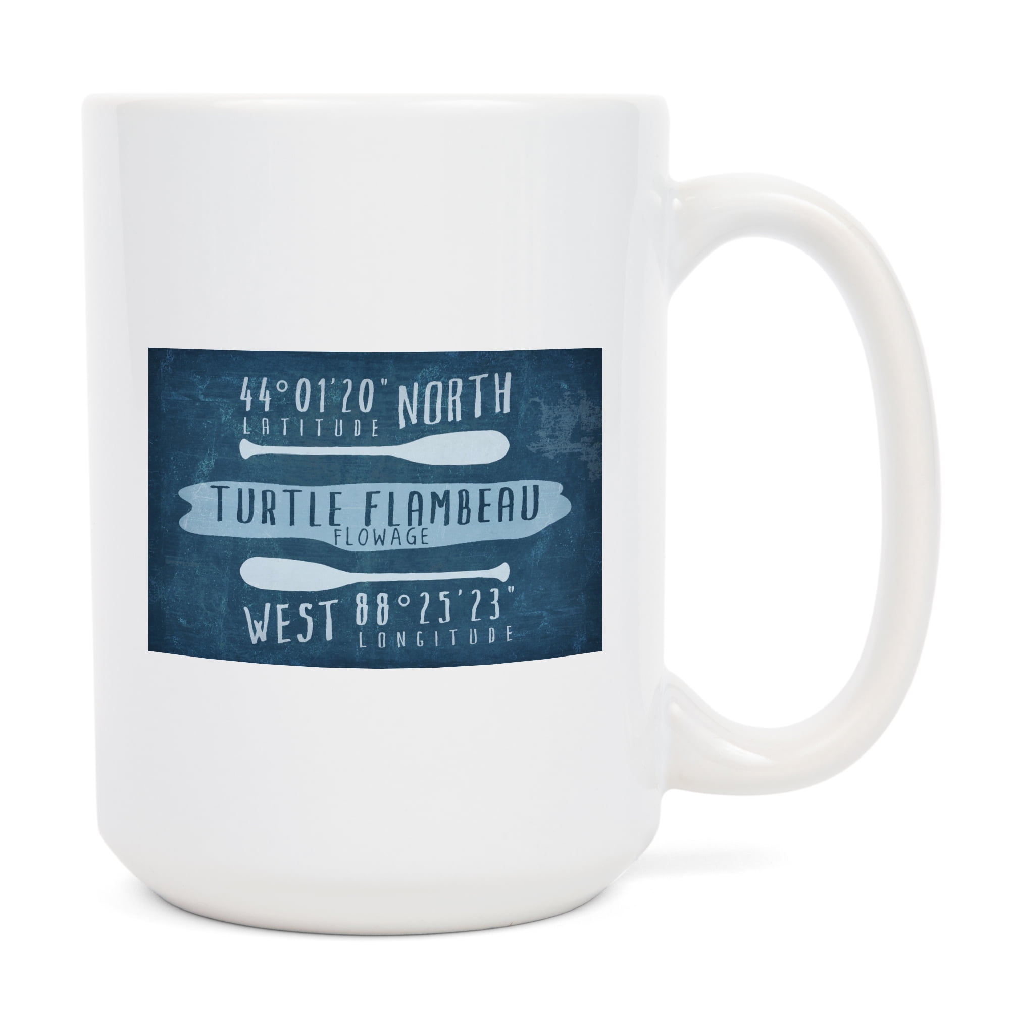 15 fl oz Ceramic Mug, Turtle Flambeau Flowage, Wisconsin, Lake ...
