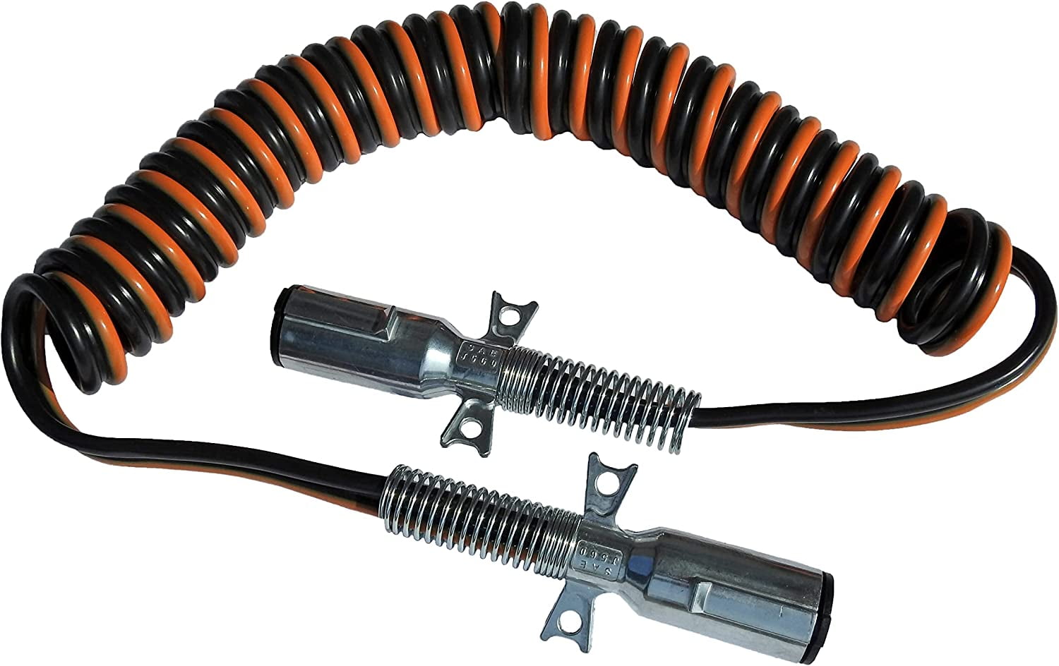 15 ft Dual Pole Coiled Electric Cable with 2 x 12'' Leads (RK-39005-15 ...