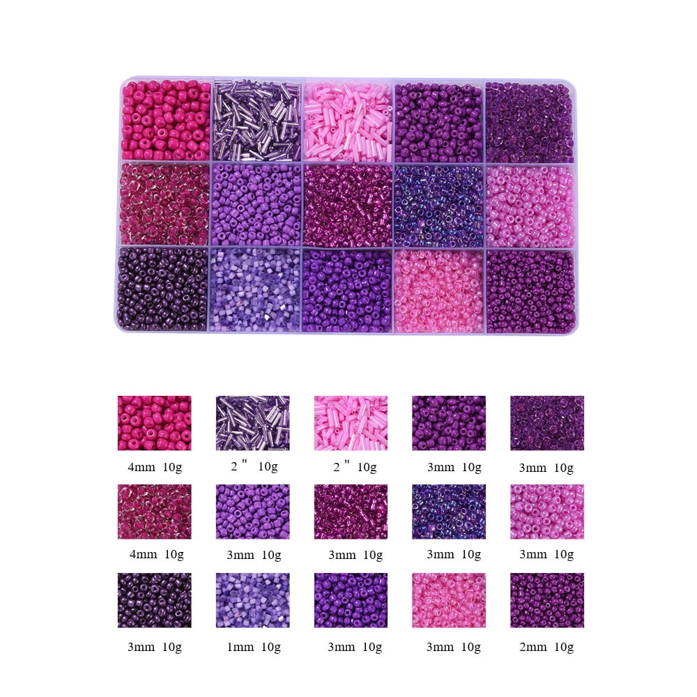 15-grid Glass Rice Bead Tube Bead Material Package For Handmade Beaded ...