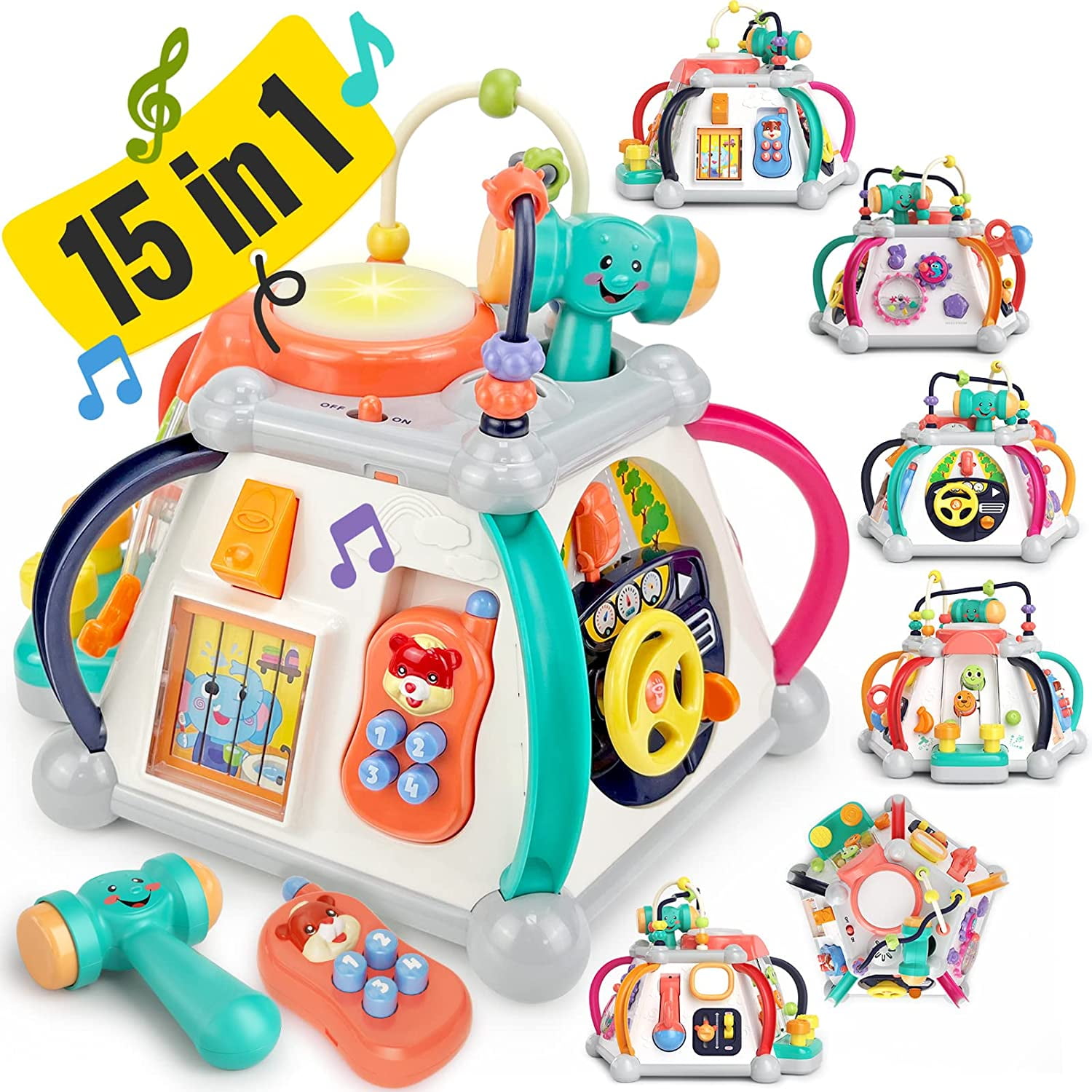 15-in-1 Musical Activity Cube Educational Game Play Center Baby Toddler ...