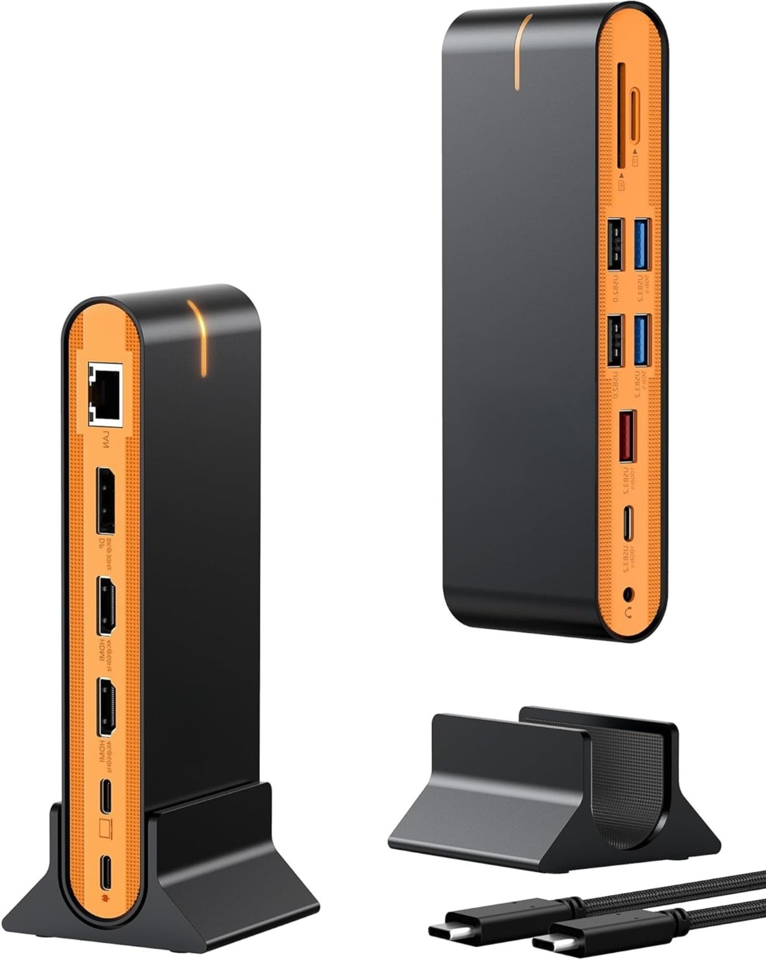 15-in-1 Vertical/Horizontal USB C Docking Station Triple Monitor – 8K ...