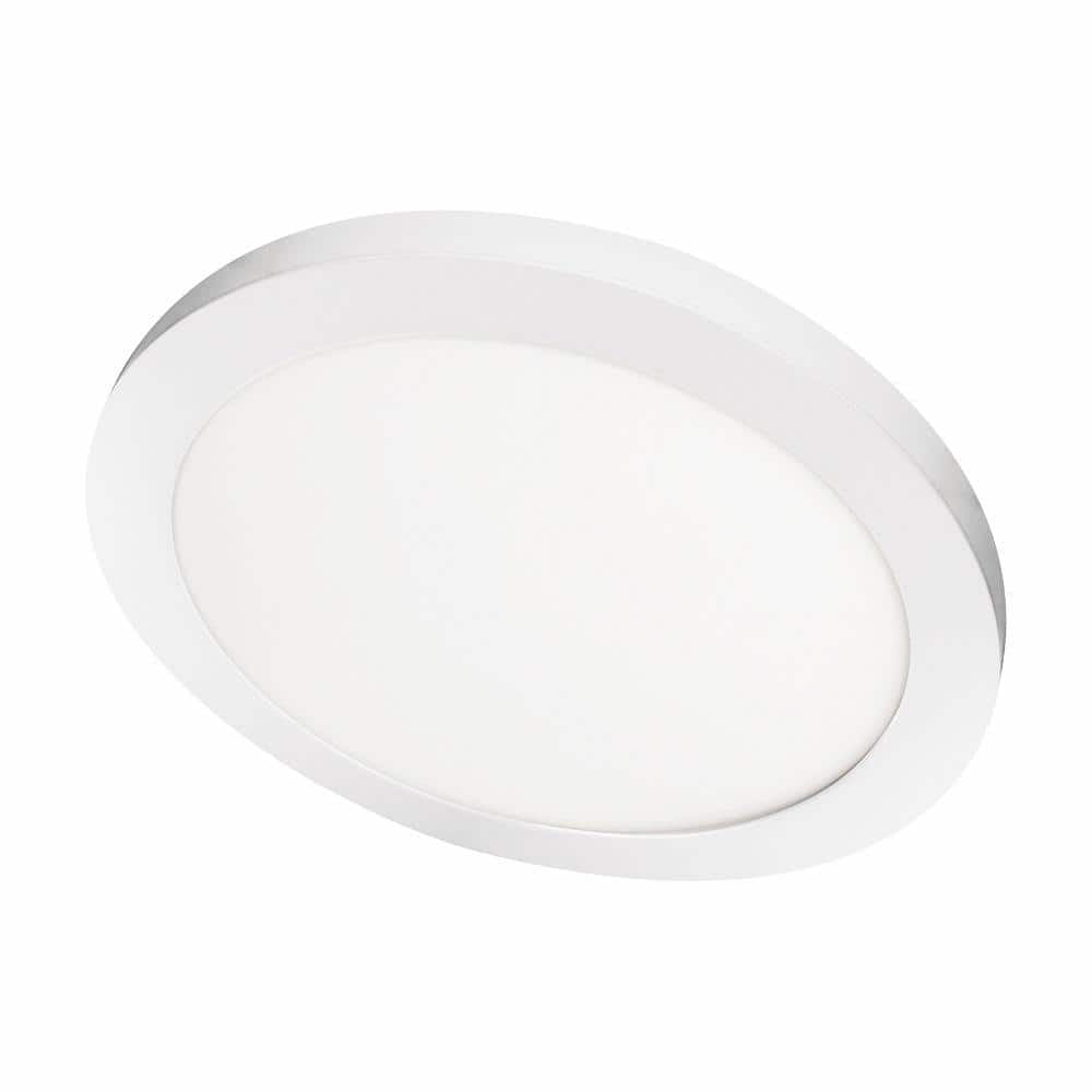 15 in. 22.5-Watt Dimmable White Integrated LED 1650 Lumens Round Flat ...