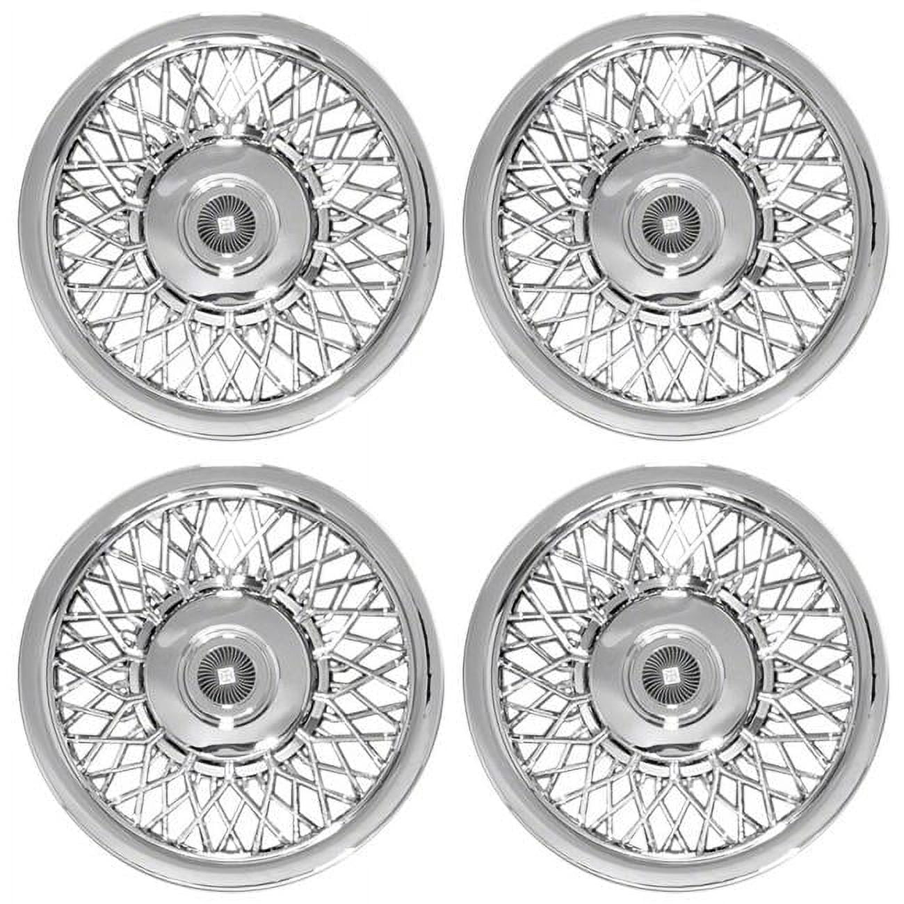 15 in. Chrome Laced Design Wheel Covers - Walmart.com