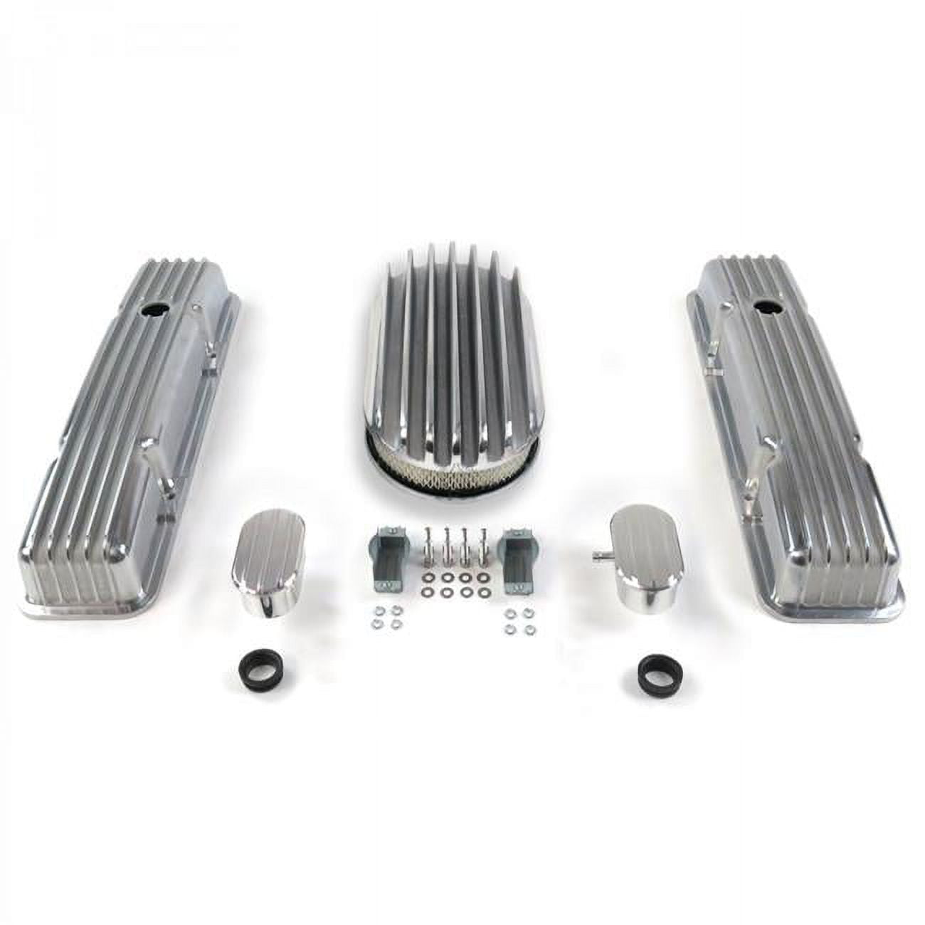 15 in. Deep Oval & Short Finned Engine Dress Up kit with Breathers for ...