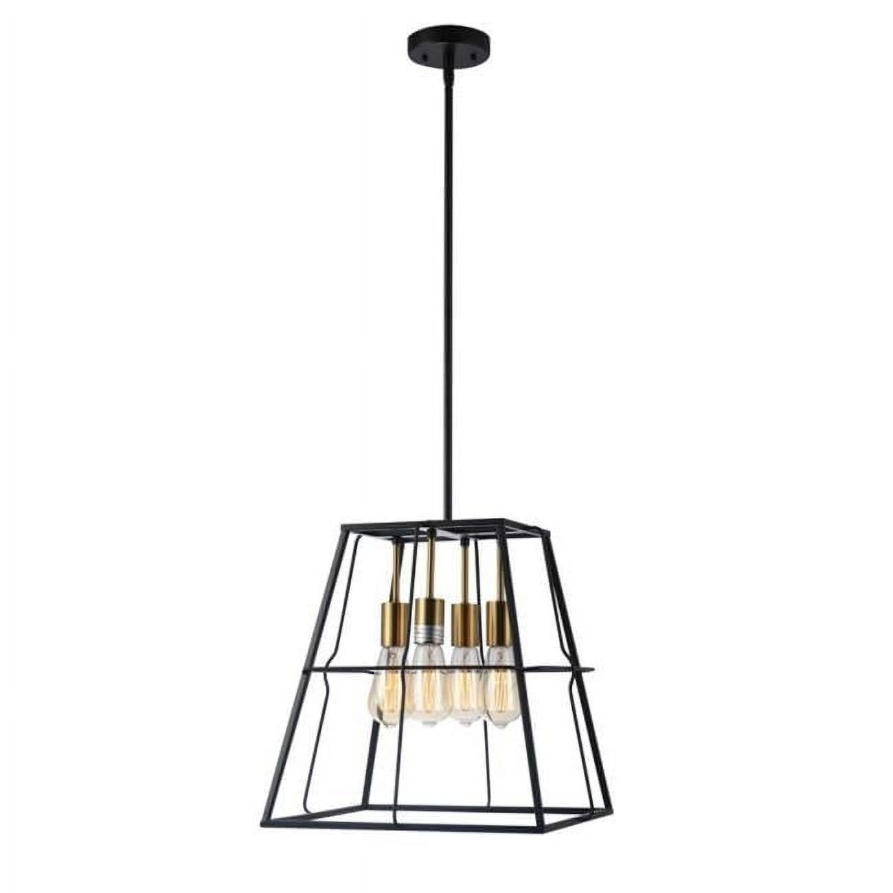15 in. Ironclad Industrial 4 Light Trapezoid Ceiling Pendant, Matt ...