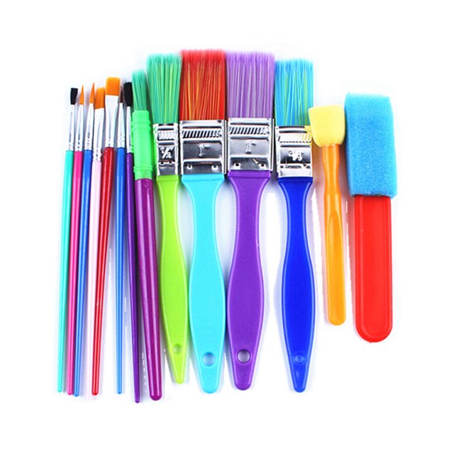 15 in Kids Toys Sponge Brush Set Sponge Brush Painting Set Child ...