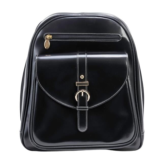 15 in. Moline Leather Business Laptop Tablet Backpack, Black - Walmart.com