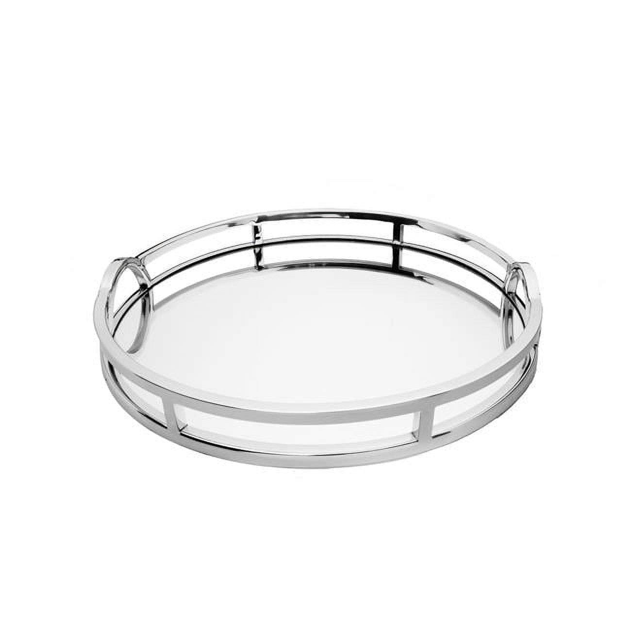 15 in. Round Mirror Tray with Modern Loop Design - Walmart.com