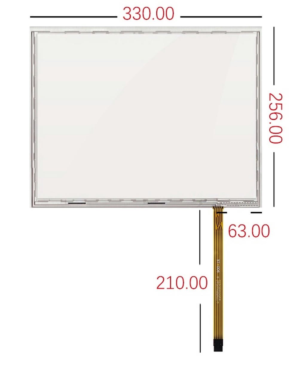 15-inch 5-wire touch screen replaces the industrial equipment display ...