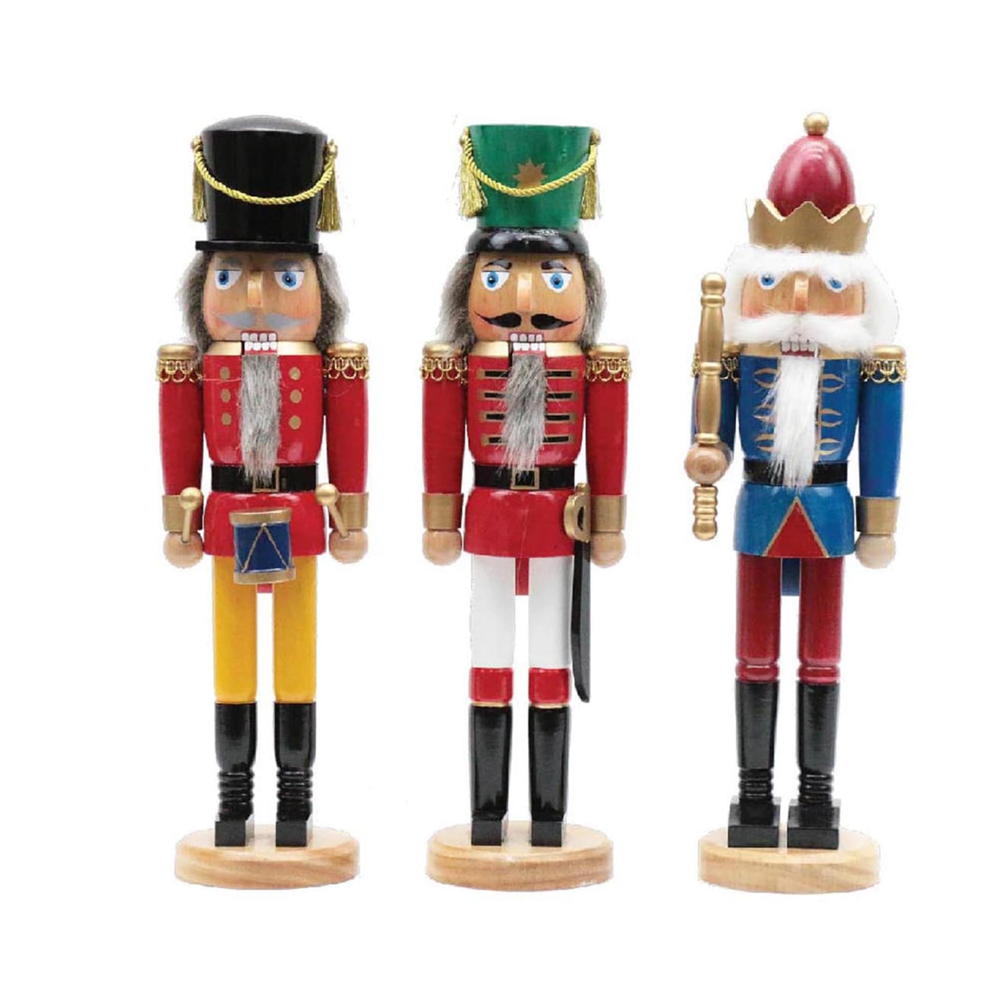15 inch European Nutcracker, Set of 3 - red - Walmart Business Supplies