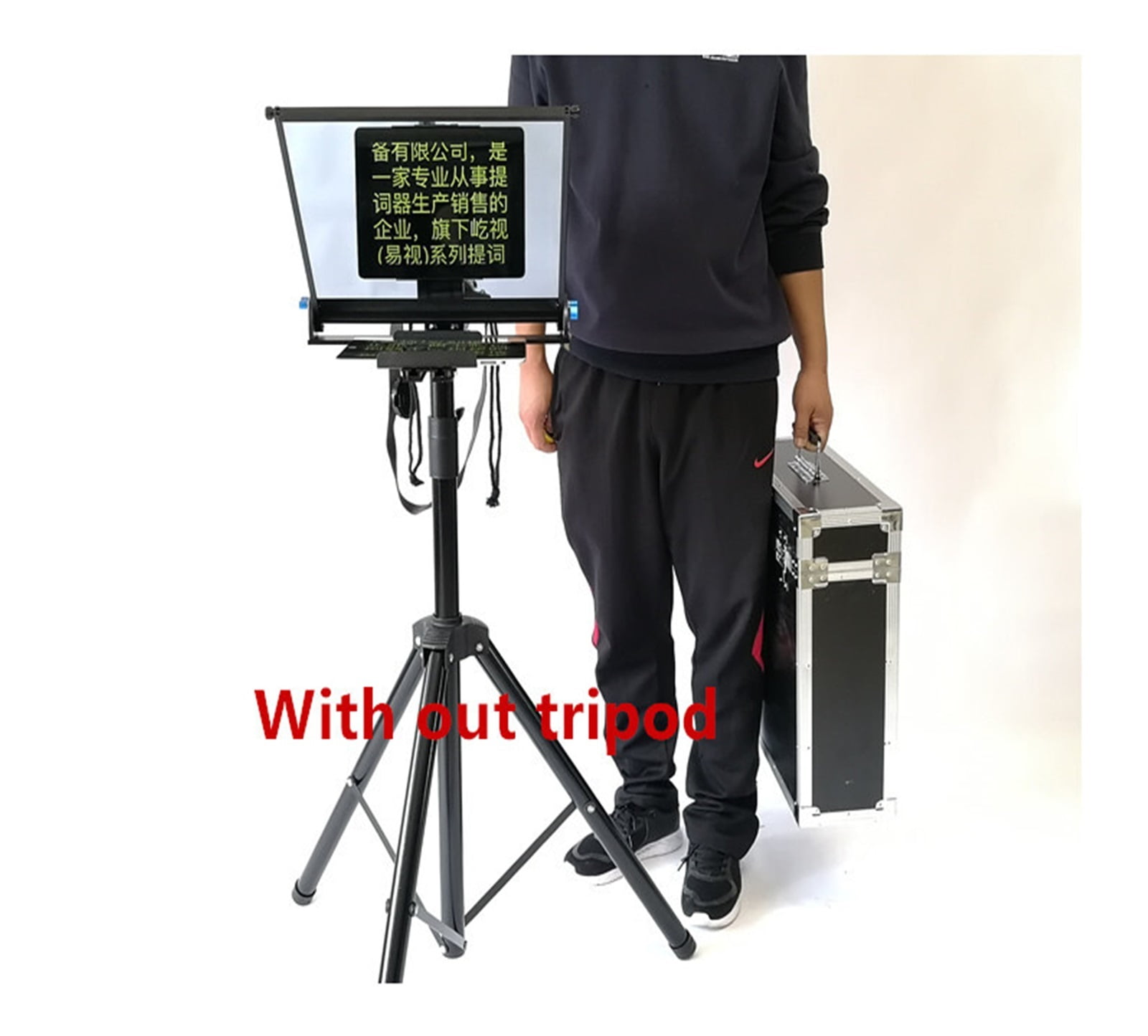15-inch Folding Portable Version Of The Teleprompter For Mobile Phone ...