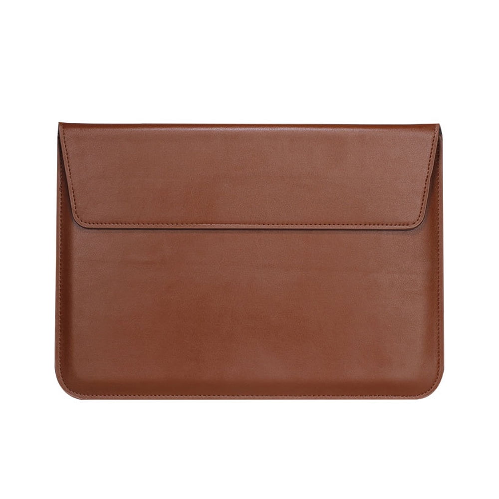 15 inch Laptop Stand Sleeve Case, Faux Leather, Envelope bag transverse ...