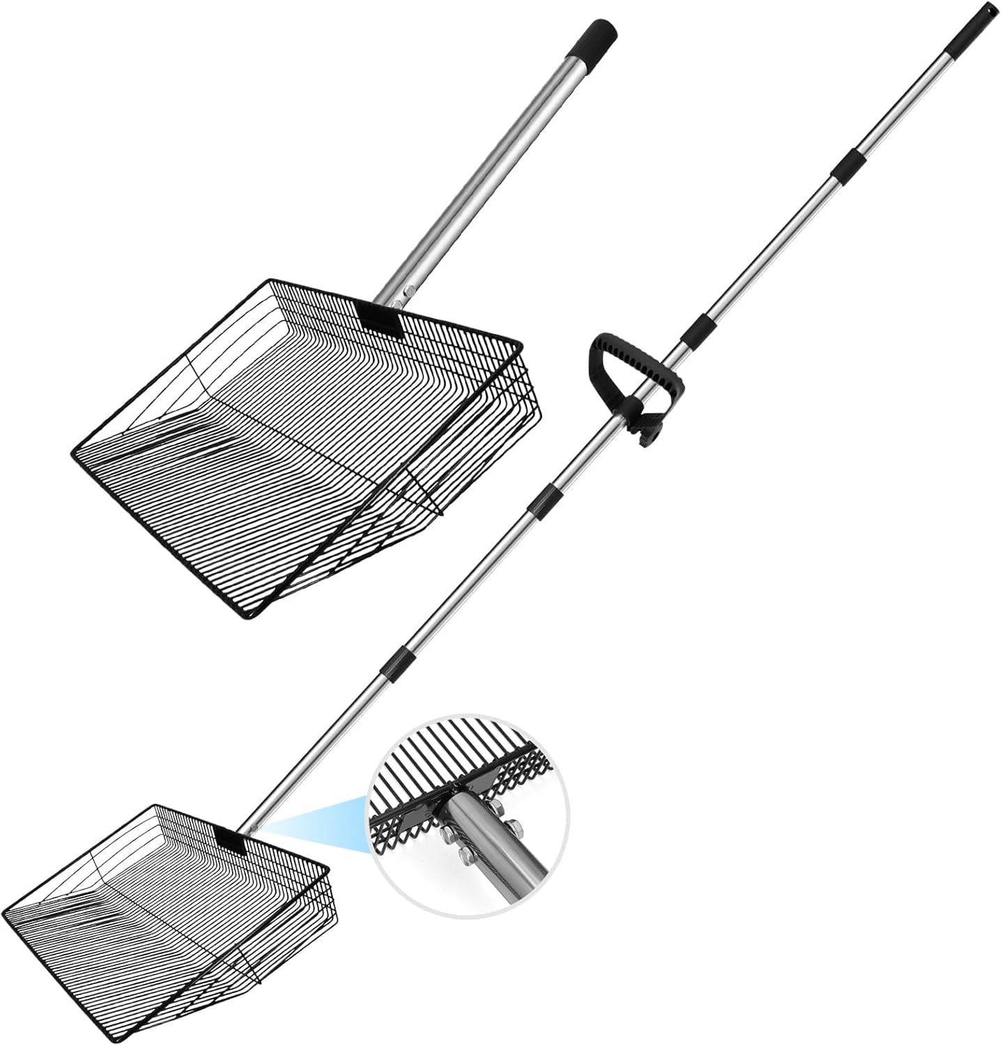 15-inch Large Chicken Poop Scooper with Gloves & Ergonomic Grip, 5 in 1 ...