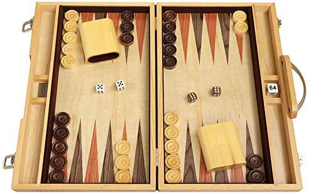 15-inch Olive Starburst Wood DHF10 Backgammon Set - Wood Veneer Board ...