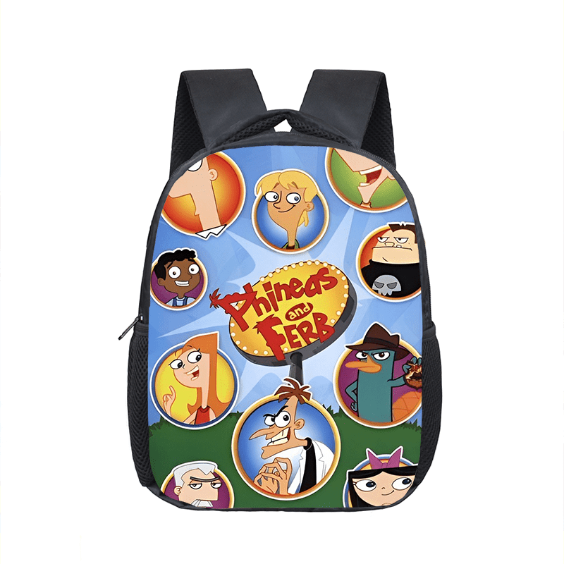 15 inch Phineas And Ferb Backpack for Cartoon School Bags Gift ...
