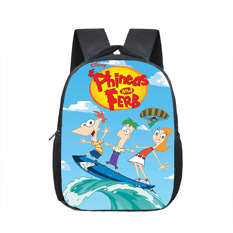 15 inch Phineas And Ferb Backpack for Cartoon School Bags Gift ...