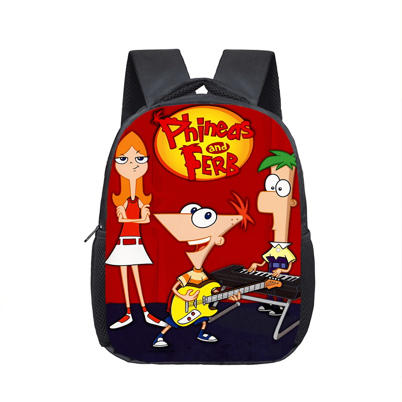 15 inch Phineas And Ferb Backpack for Cartoon School Bags Gift ...
