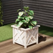 Outdoor Home White Chippendale Planters, Set of 2 - Walmart.com