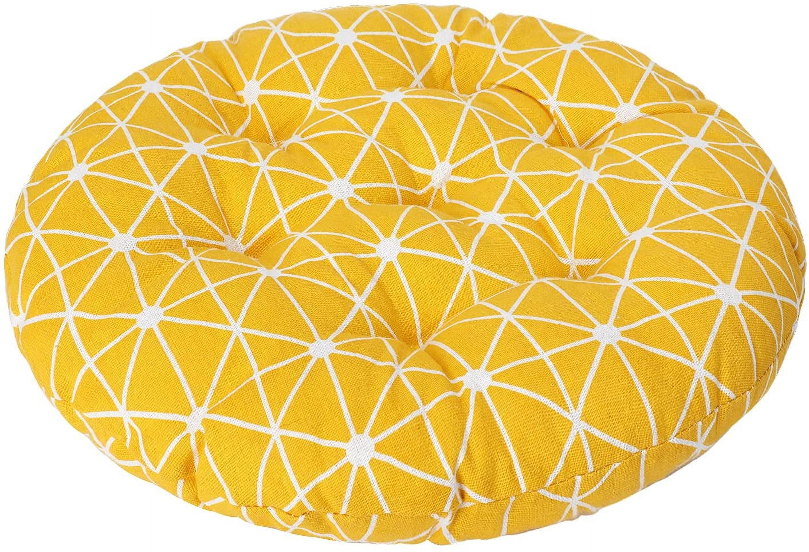 15 inch Round Bistro Chair Cushion, Decorative Indoor Outdoor Seat ...