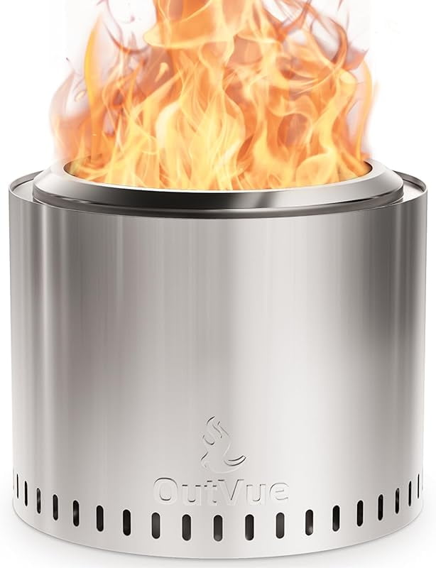 15 inch Stainless Steel Smokeless Fire Pit, Outdoor Smokeless Firepit ...