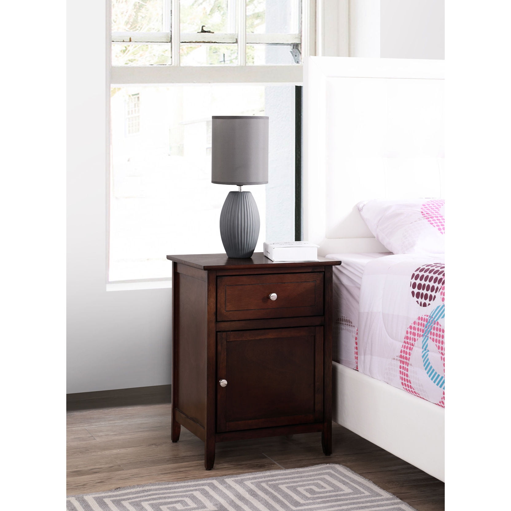 15 - inch Wide Nightstand / Fit Small Bedside Spaces - Walmart.com