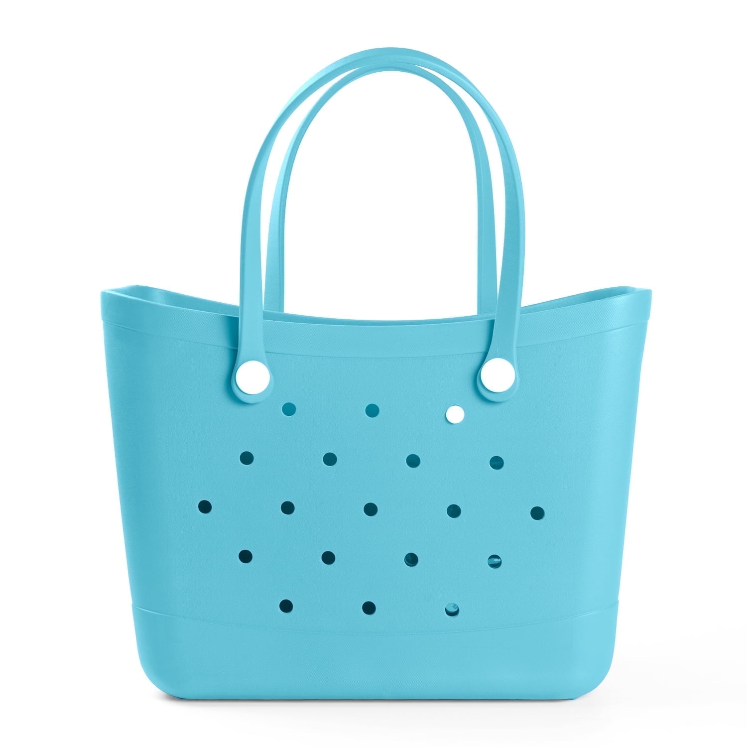 15 inchs Large Vibrant Beach Bag Rubber Tote Bag, Waterproof Handbag ...