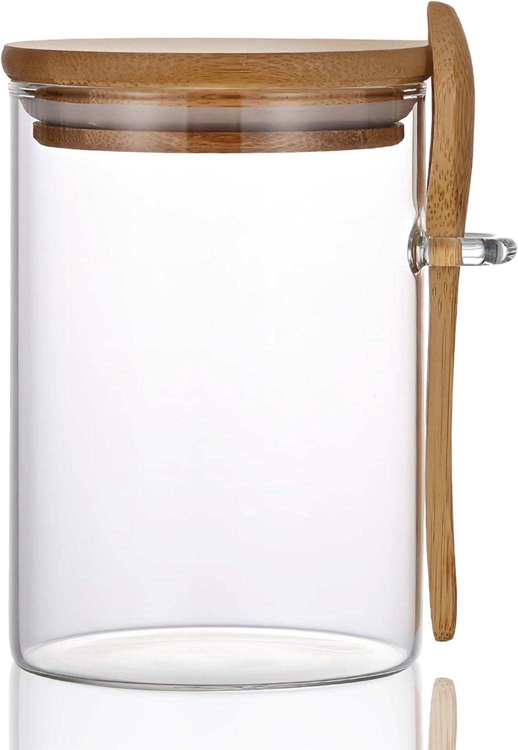 **15 oz/450 ml clear glass storage canister with airtight lid, small ...