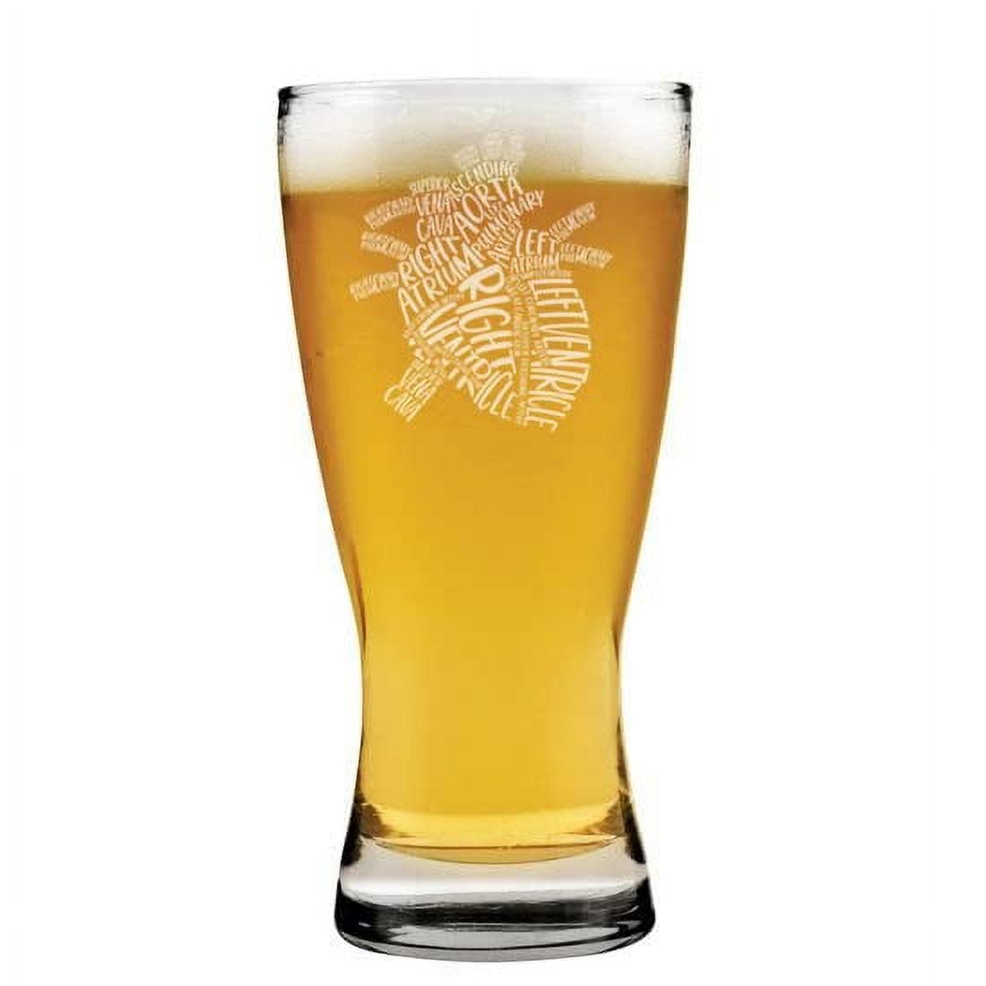 15 oz Beer Pilsner Glass Heart Anatomy Anatomical Heart Cardiology ...