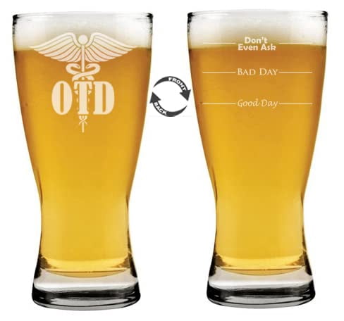 15 Oz Beer Pilsner Glass Two Sided Good Day Bad Day Don T Even Ask